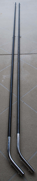 Outriggers. 3.5m 2pc. Includes Poles, Bases, Rigging - Escapin Tackle